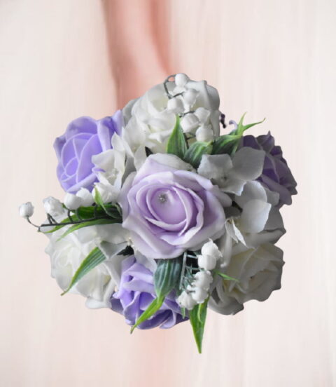 Flower Girl & Bridesmaid Bouquets - Lily of The Valley & Rose