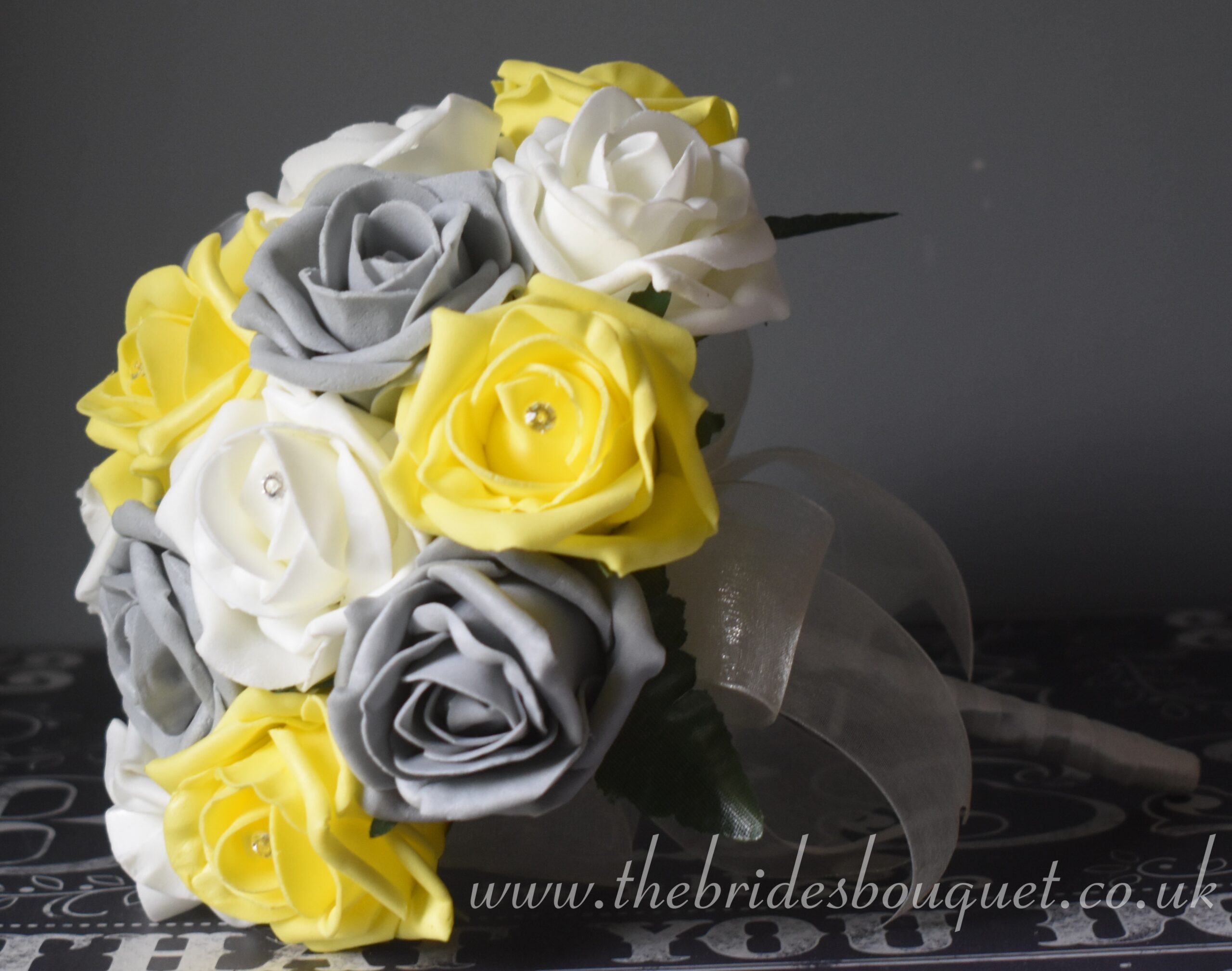 Yellow And Grey Bouquet