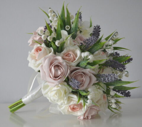 Lavender & Lily of The Valley Rose Bouquet - The Brides Bouquet