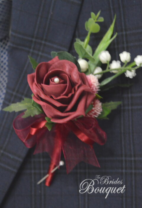 Artificial Rose & Thistle Buttonholes - Huge Choice Colours