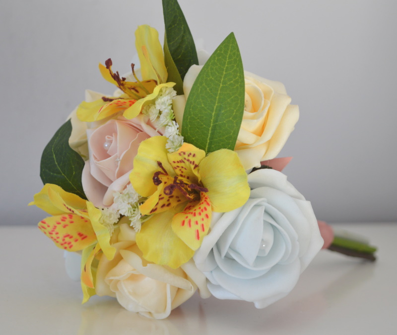 Artificial Wedding Flower Package - Bouquets & Buttonhole Set