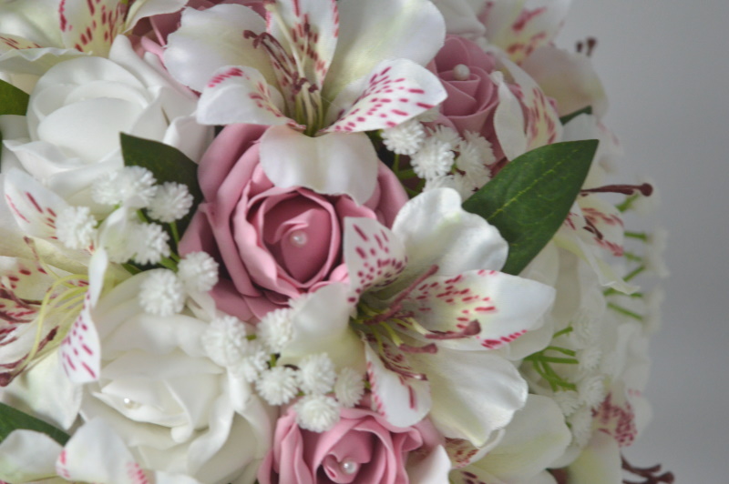 Alstroemeria Silk Wedding Bouquets - The Brides Bouquet UK