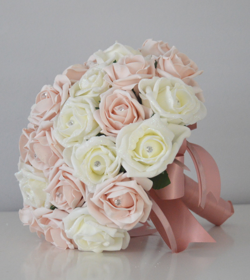 Artificial Wedding Flowers - Bridal Bouquets - Rose Gold Theme