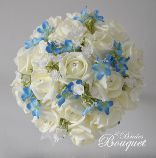 Forget Me Not & Rose Wedding Flowers- Bridesmaid Bouquets