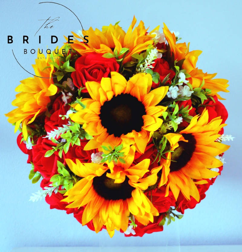 Sunflower Wedding Bouquets - Artificial Bridal Flowers UK