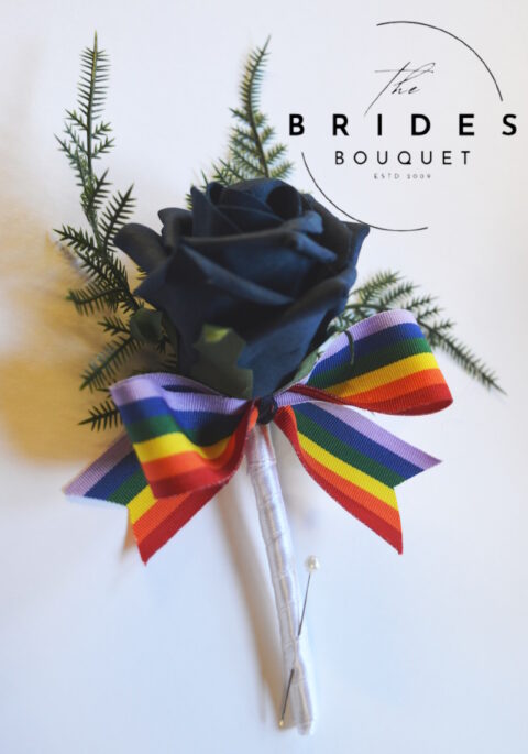 Pride Rainbow Wedding Flowers - Buttonholes - LGBTQ Weddings