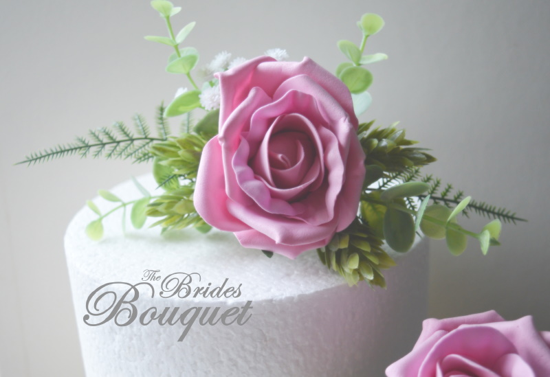 Artificial Flowers - Wedding Cake Arrangements - Rose & Hops